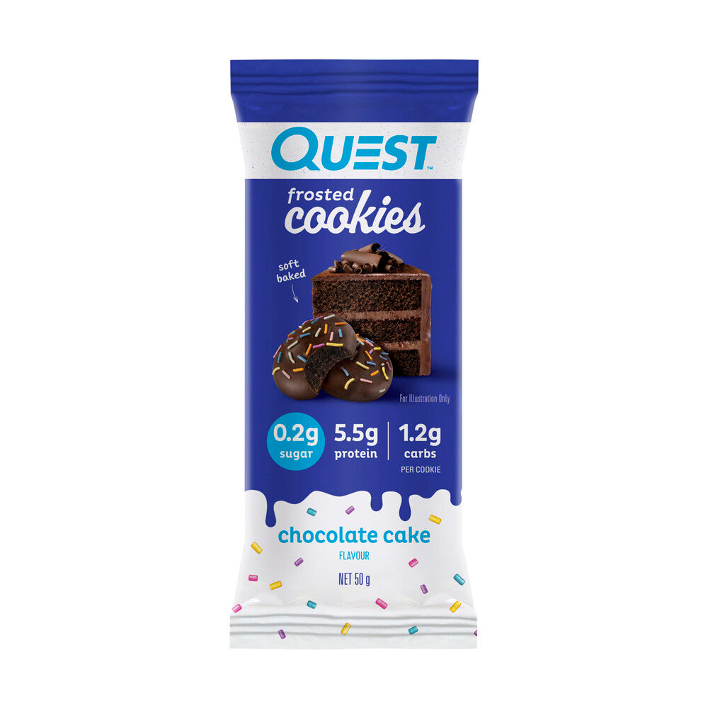 Quest Mini frosted cookies - Chocolate Cake – 11th Hr